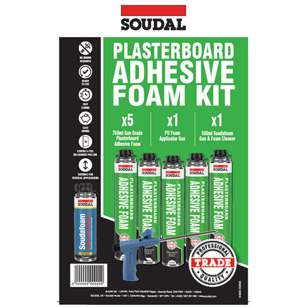 Soudal Plasterboard Adhesive Foam Kit – Ace Fixings